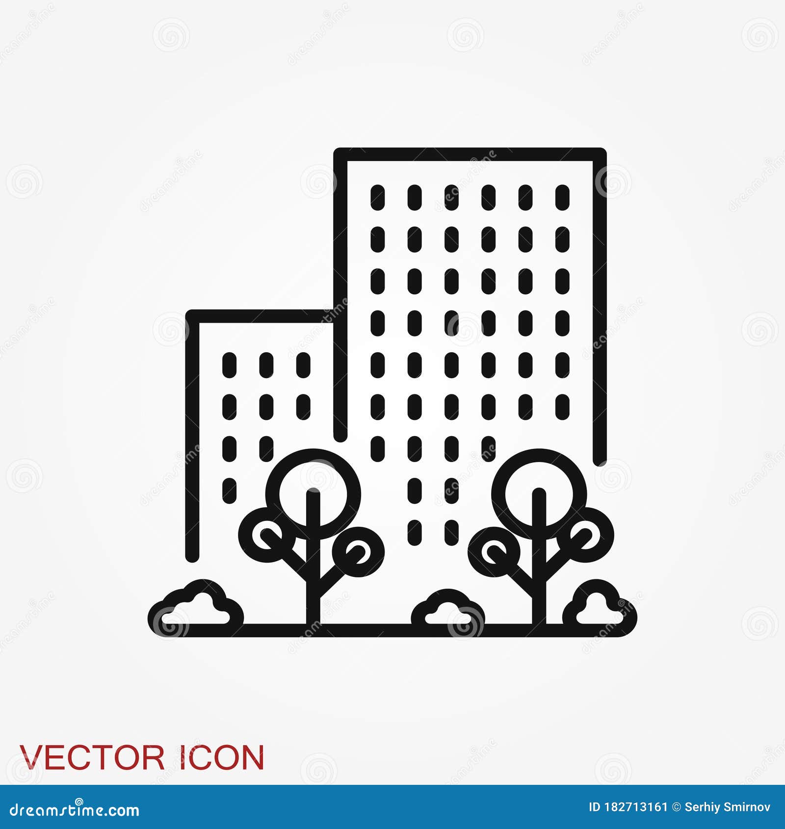 Urban Vector Icon, City Symbol Isolated on Background Stock ...