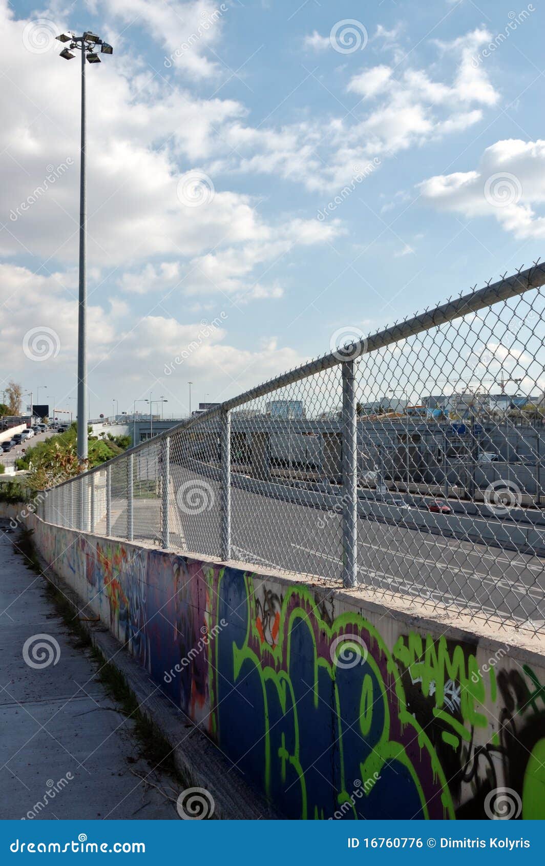 Urban walkway stock photo. Image of motorway, chain, road - 16760776