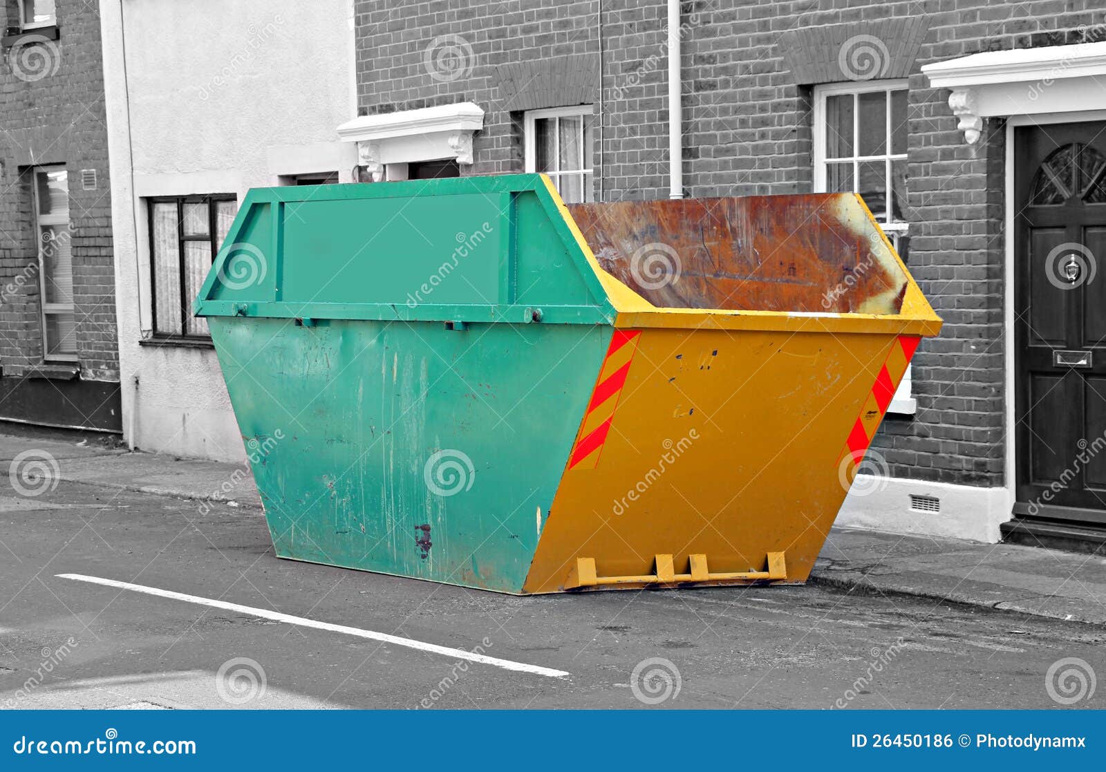 Urban waste skip stock photo. Image of homes, town, disposal - 26450186