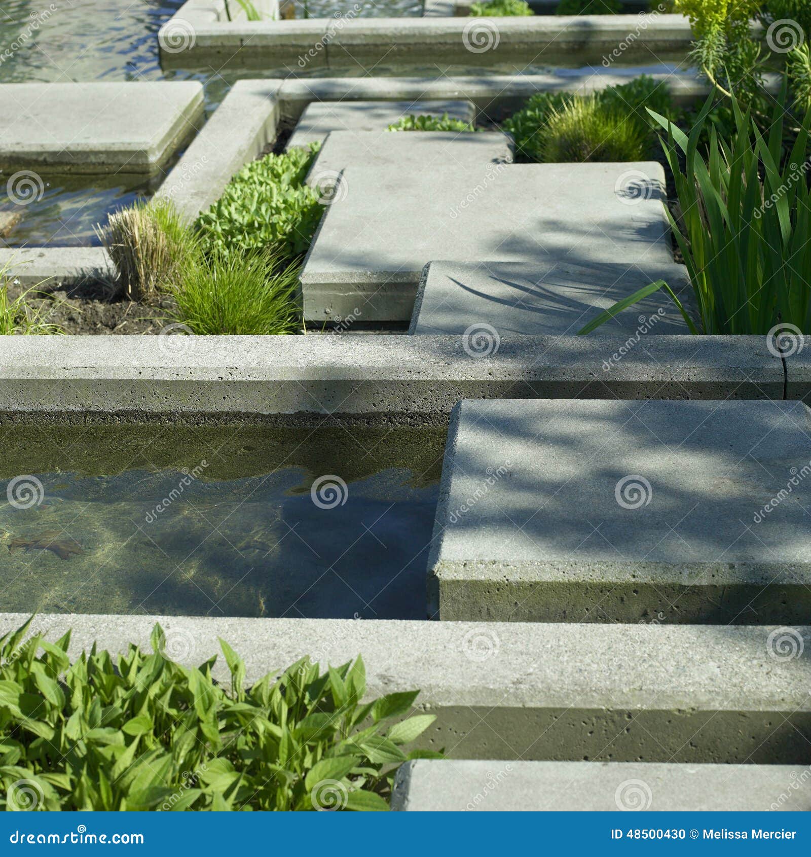 Urban water feature stock photo. Image of landscaping - 48500430