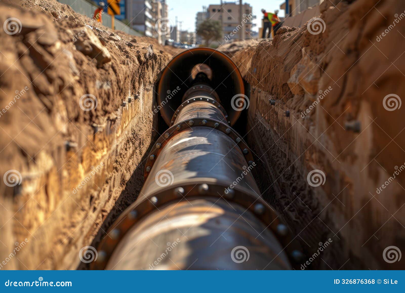 Underground PVC Pipeline Installation For Modern Homes. Concept PVC ...