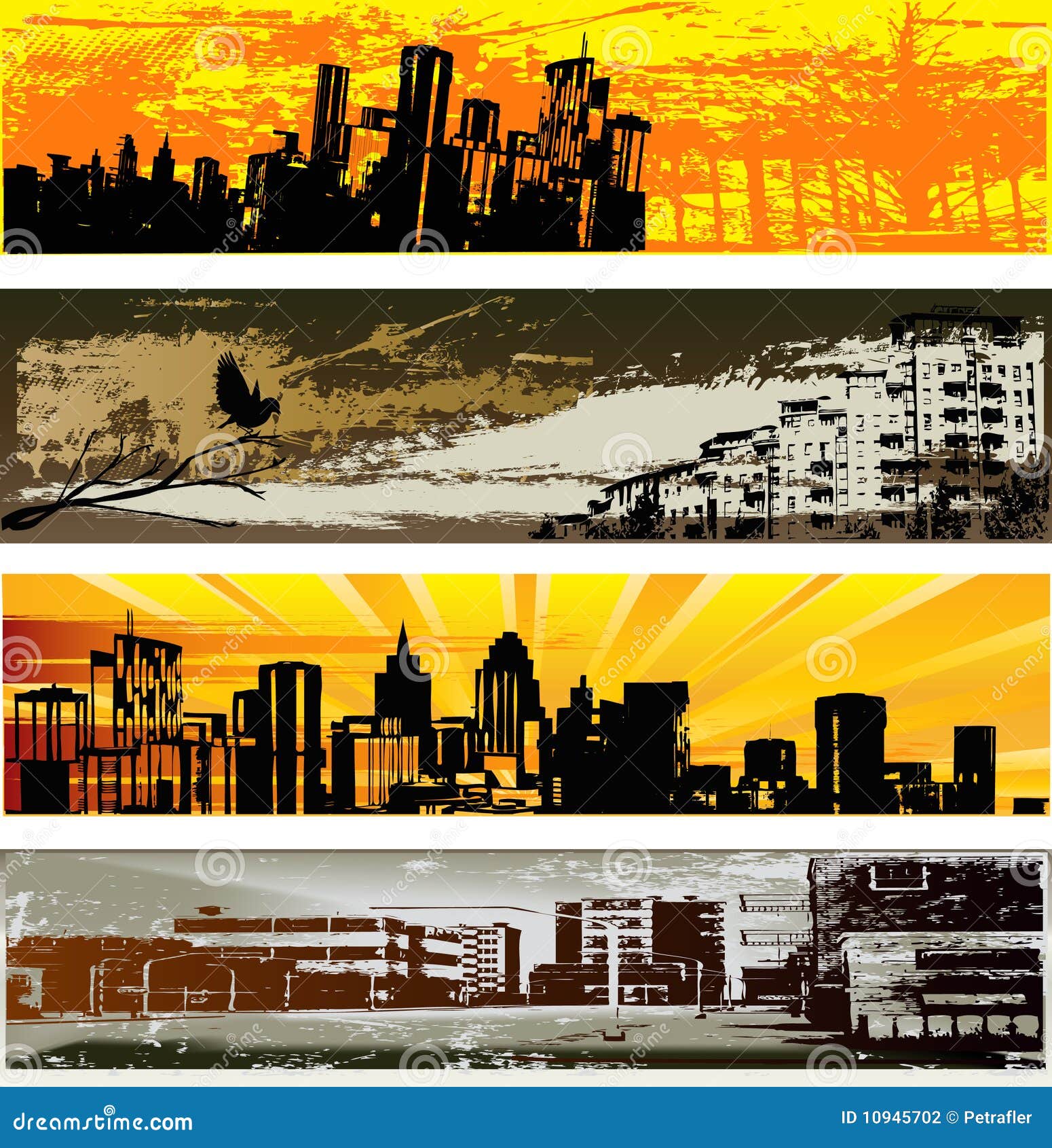 Urban Web Banner Templates stock vector. Illustration of download ...