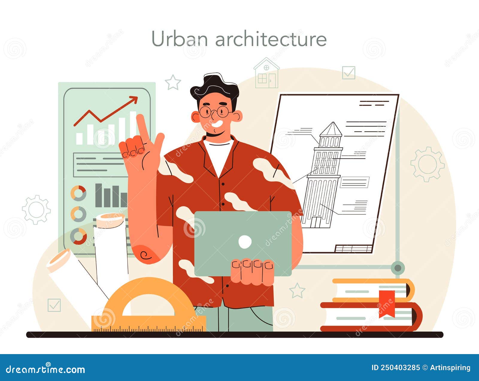 Urbanist Concept. Architect Studying and Developing Urban Structure ...
