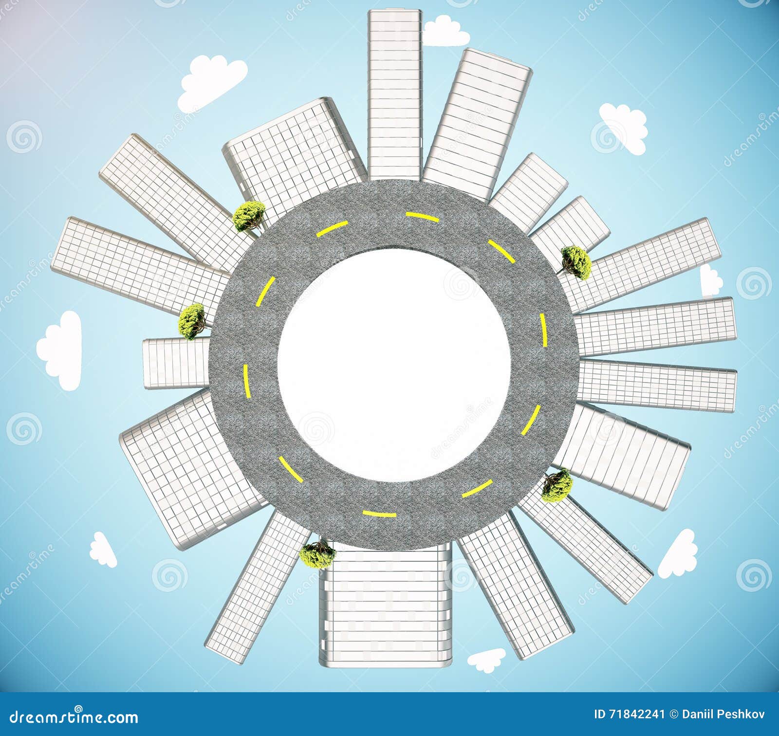 Urbanization Concept Mockup Stock Illustration - Illustration of ...