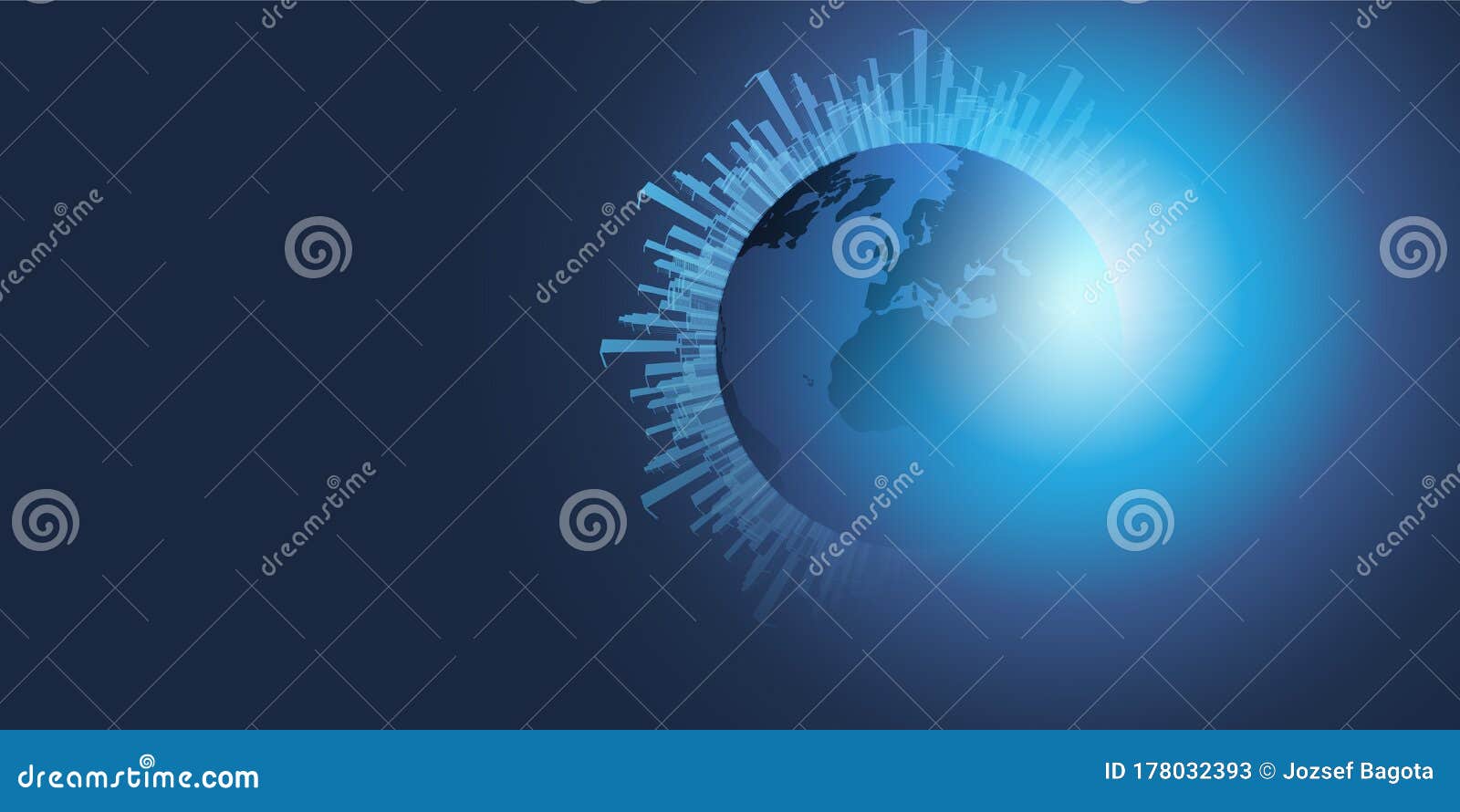 Urbanization and Globalization Concept Design Stock Vector ...