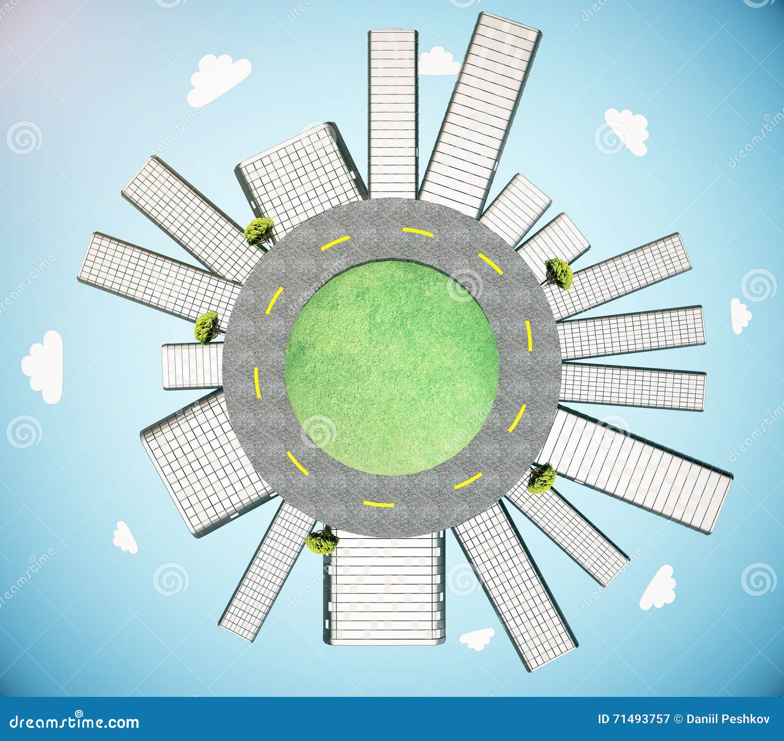 Urbanization process stock illustration. Illustration of globe - 71493757