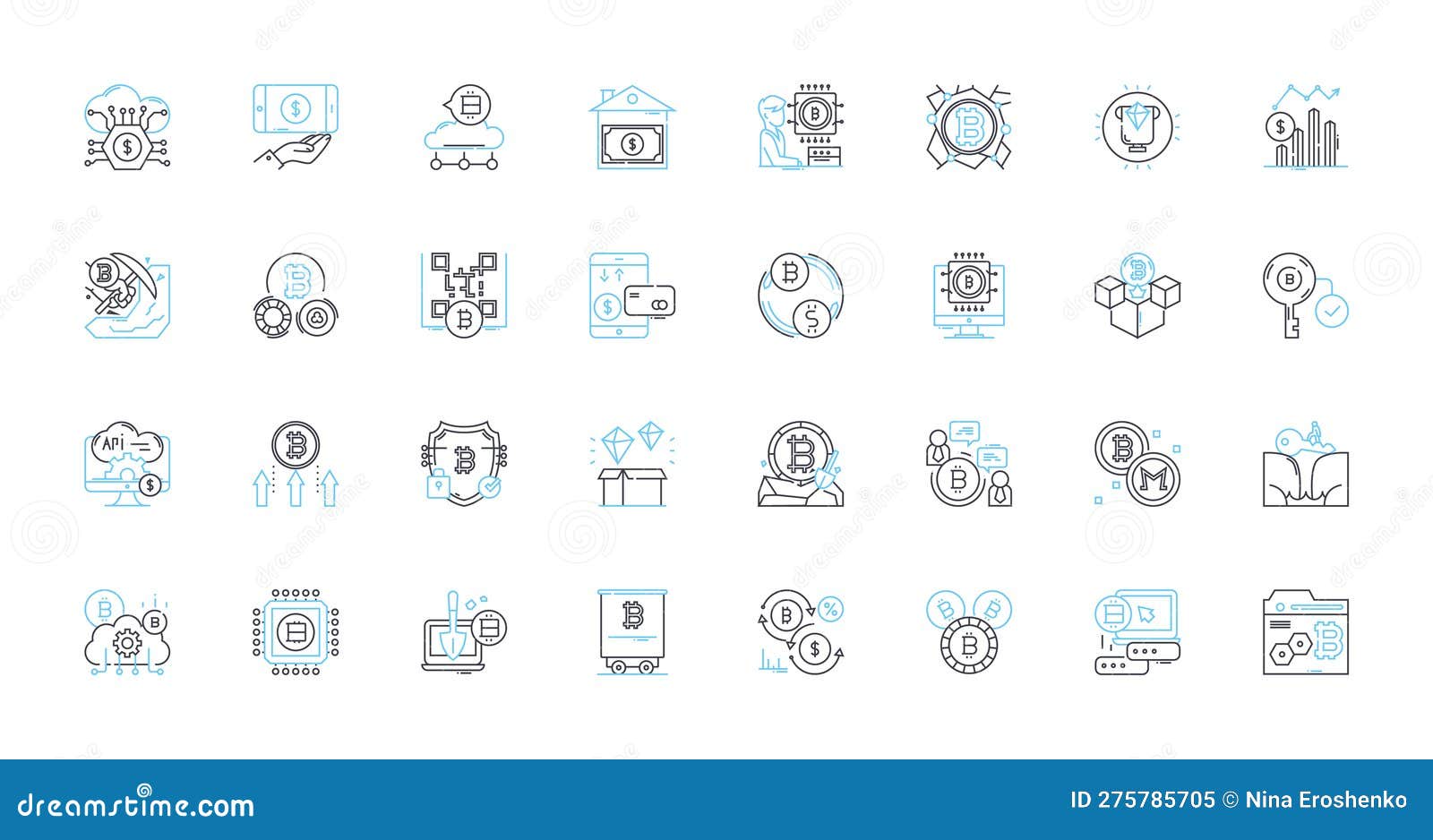 Urbanization Trends Linear Icons Set. Growth, Density, Migration ...