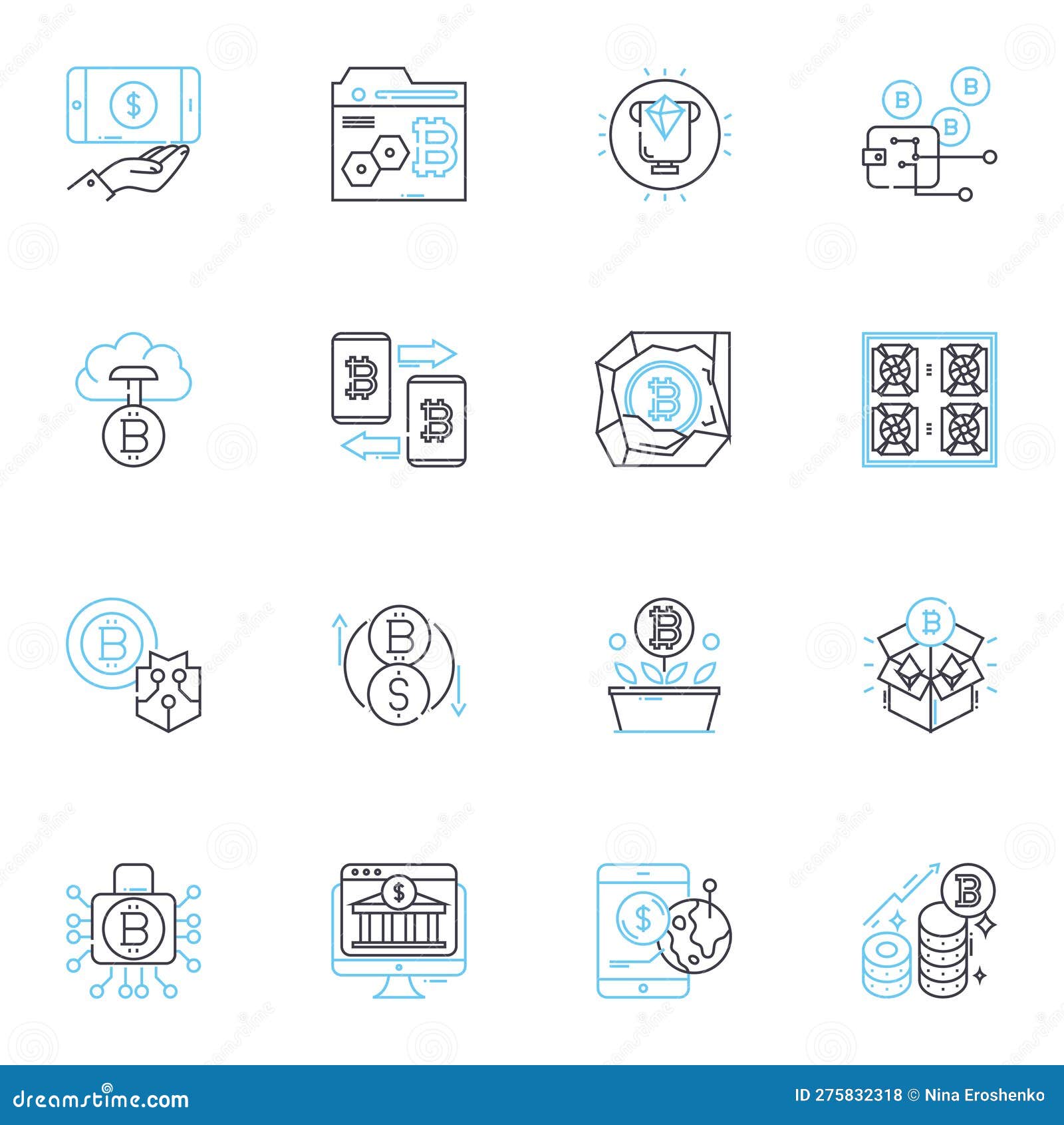 Urbanization Trends Linear Icons Set. Growth, Density, Migration ...