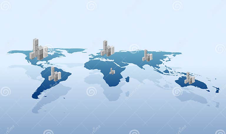 Urbanization on the World Vector Stock Vector - Illustration of areas ...