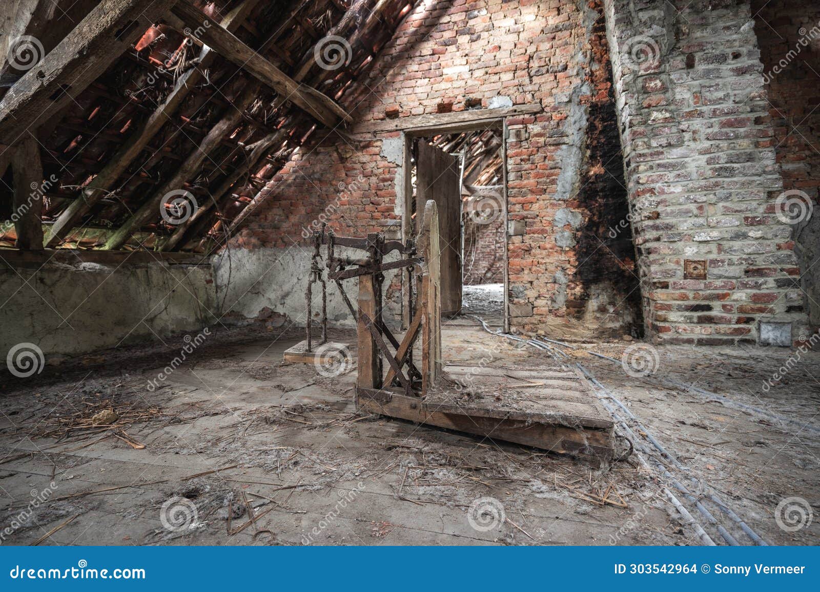 Urbex Old Abandoned Barn in Belgium Stock Photo - Image of dark ...