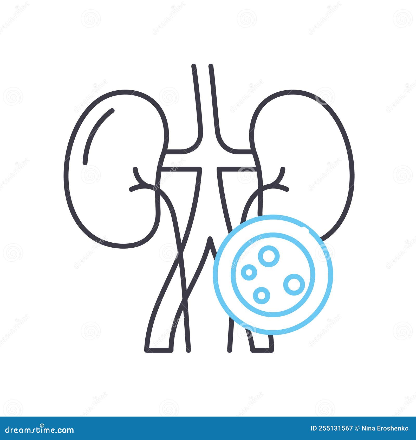 Urea Analysis Line Icon, Outline Symbol, Vector Illustration, Concept ...