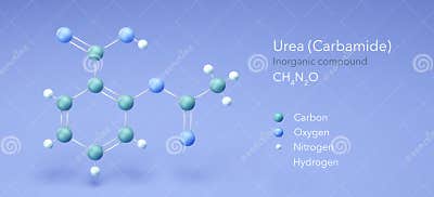 Urea, Carbamide, Inorganic Compound, Molecular Structures, 3d Model ...