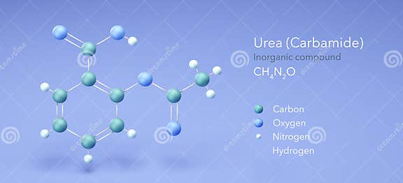 Urea, Carbamide, Inorganic Compound, Molecular Structures, 3d Model ...