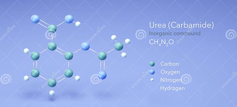 Urea, Carbamide, Inorganic Compound, Molecular Structures, 3d Model ...