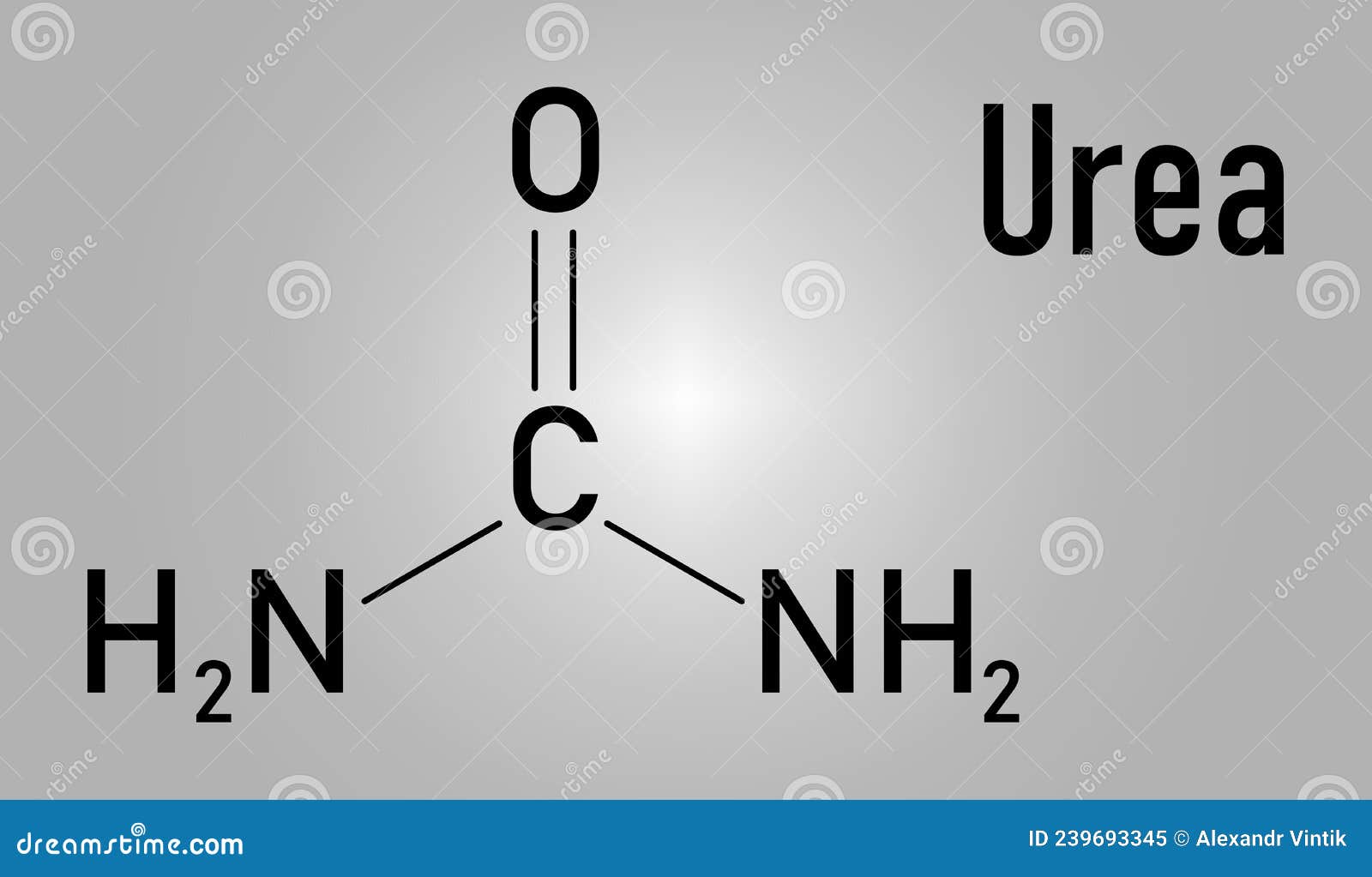 Urea or Carbamide Molecule. Used in Cosmetics, Fertilizer, Present in ...