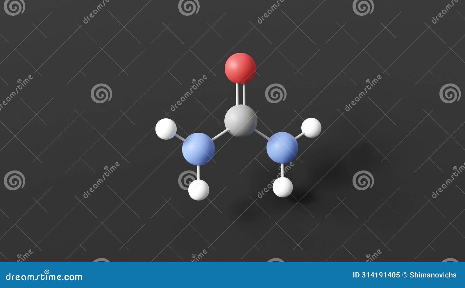 Urea Molecular Structure, Improving Agent E927b, Ball and Stick 3d ...