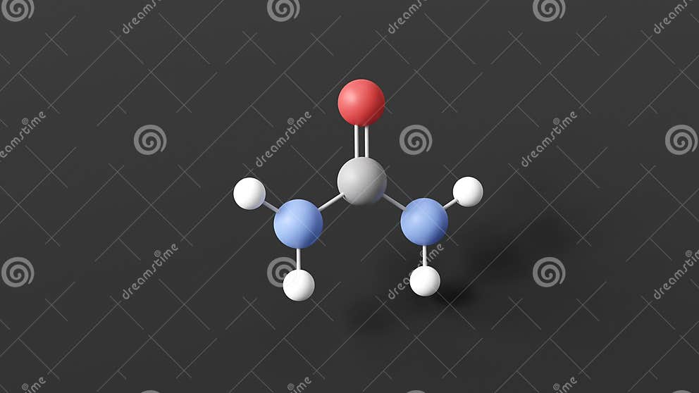 Urea Molecular Structure, Improving Agent E927b, Ball and Stick 3d ...