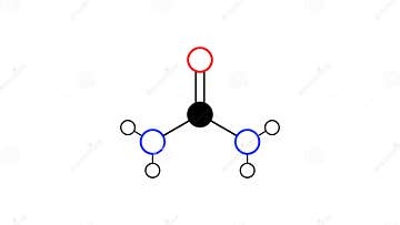 Urea Molecule, Structural Chemical Formula, Ball-and-stick Model ...