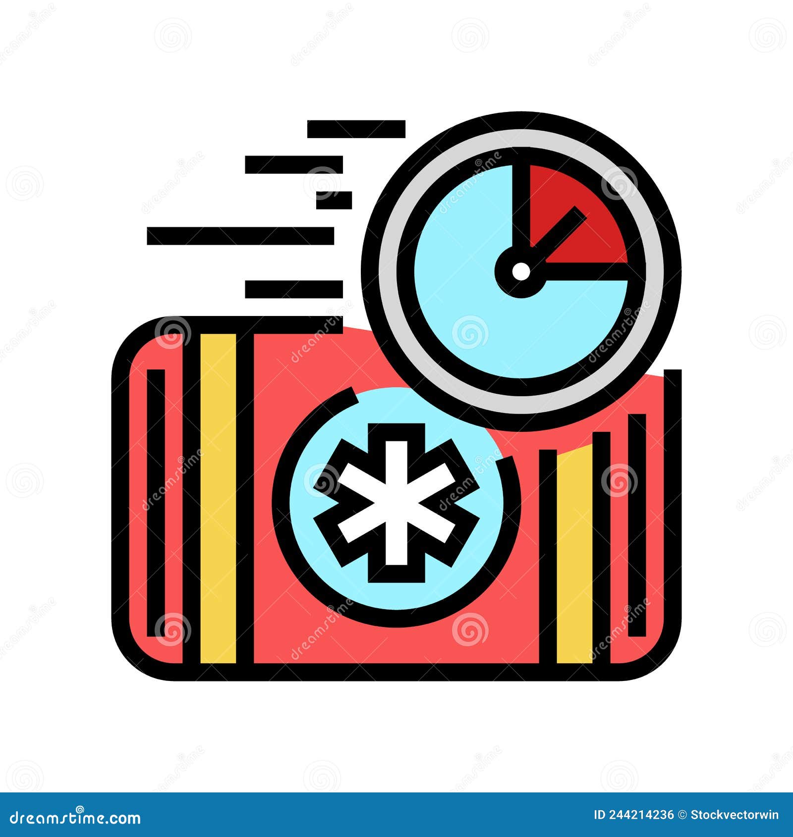 Urgency Help Color Icon Vector Illustration Stock Vector - Illustration ...