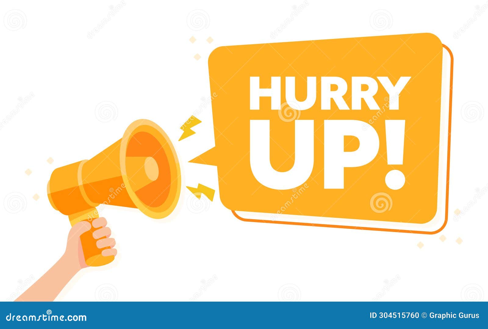 Urgent Call To Action with a Hand Holding a Megaphone Broadcasting ...