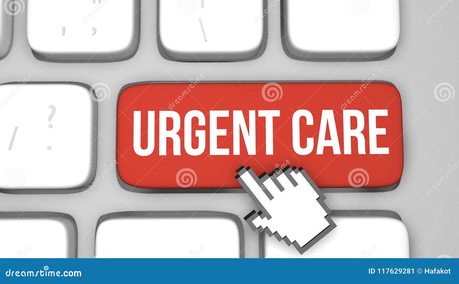Urgent care key button stock illustration. Illustration of conceptual ...