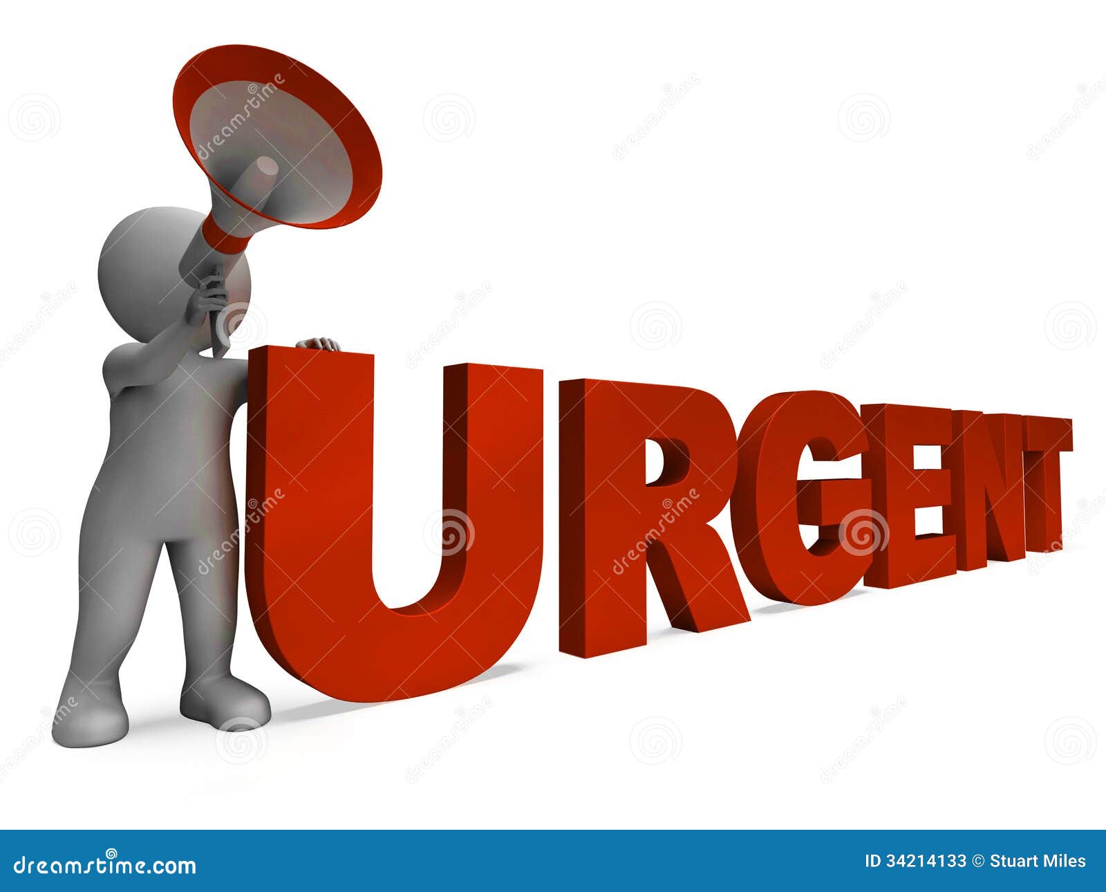 Urgent Character Shows Important Critical Stock Illustration ...