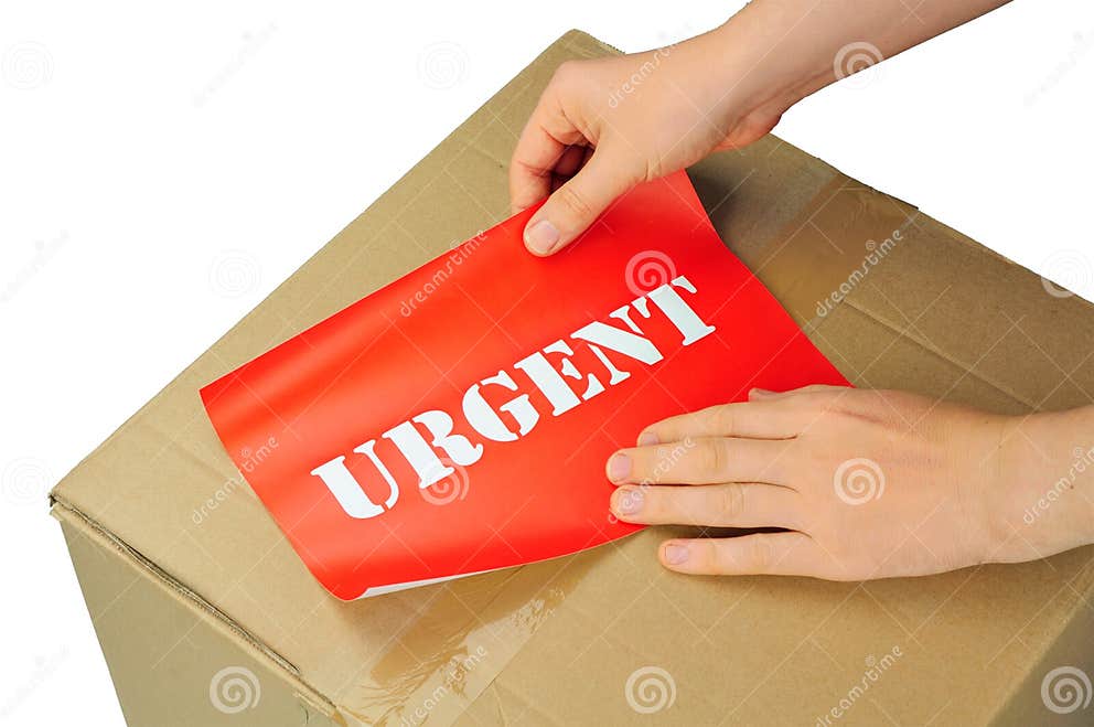 Urgent delivery stock image. Image of label, placing - 11420201