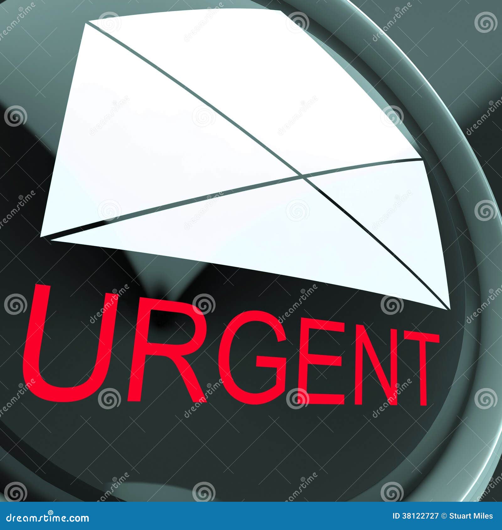 Urgent Envelope Means High Priority Or Very Important Mail Stock ...