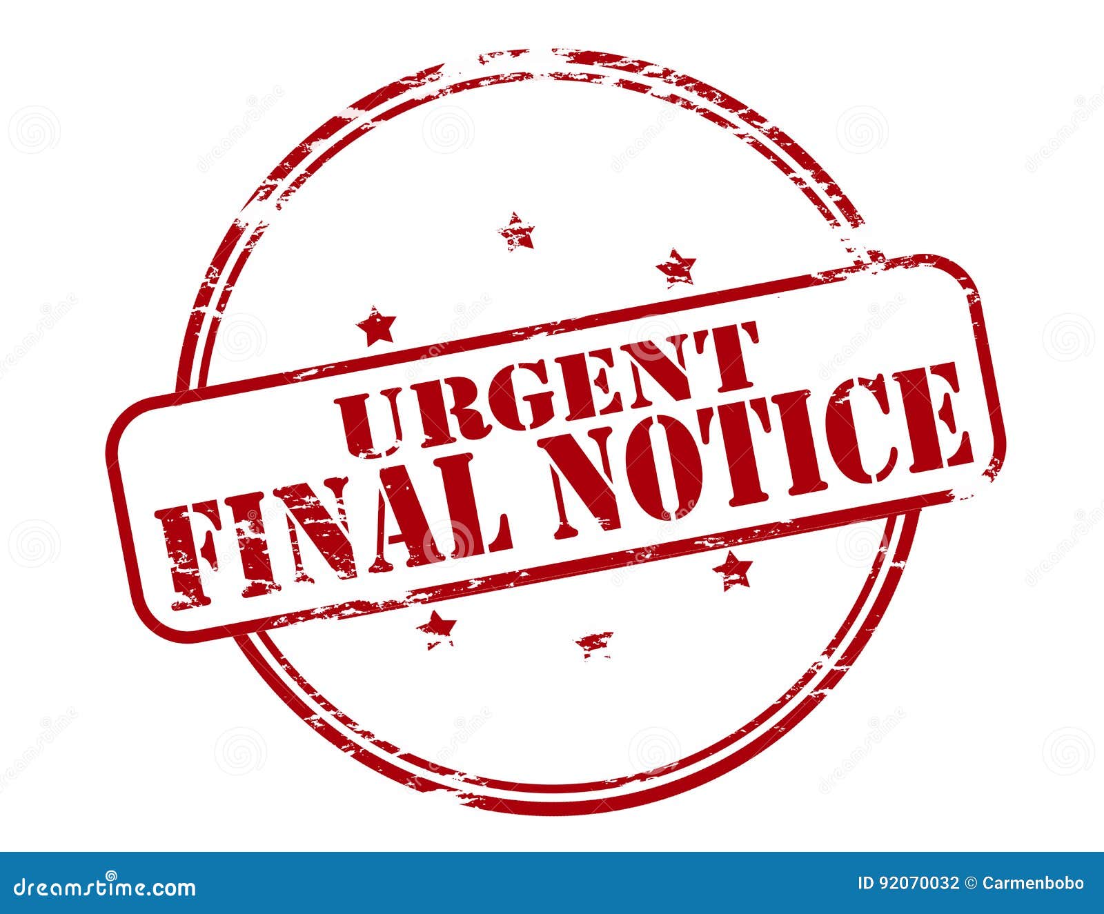Urgent final notice stock illustration. Illustration of rectangular ...
