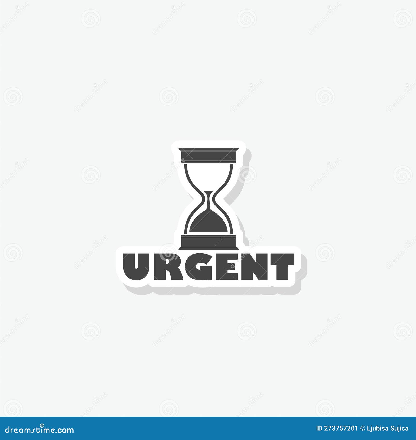 Urgent Icon Sticker Isolated on White Stock Vector - Illustration of ...