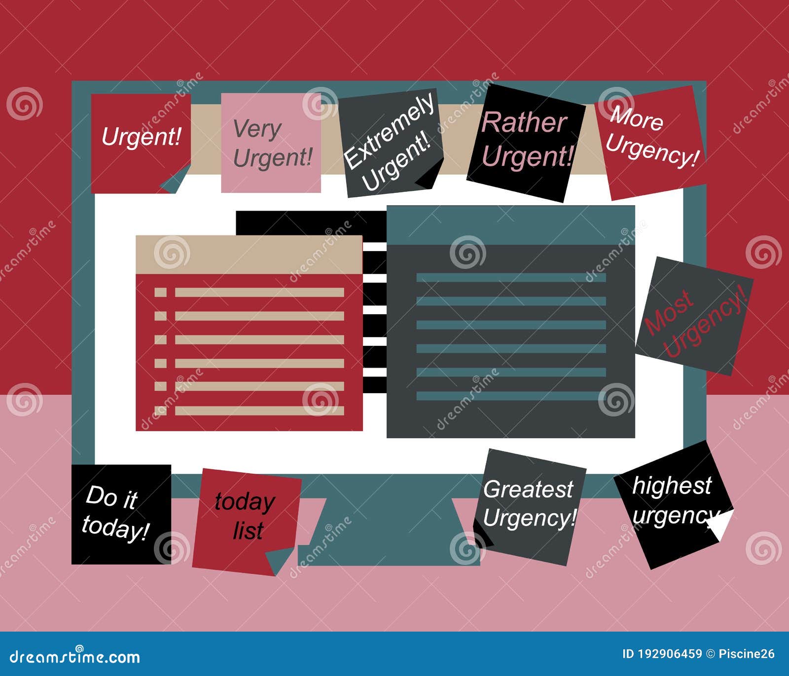 Urgent and More Urgent Work Vector Stock Vector - Illustration of ...
