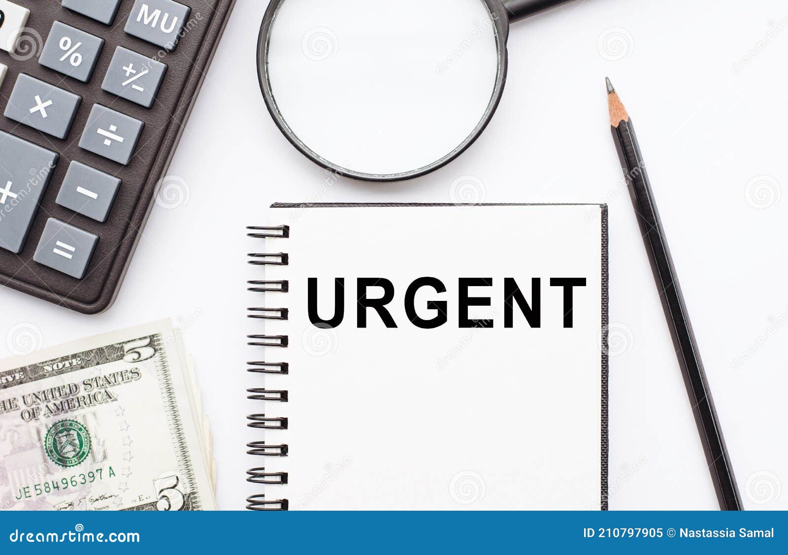 URGENT. a Note in a Notebook for Urgent Matters Stock Image - Image of ...