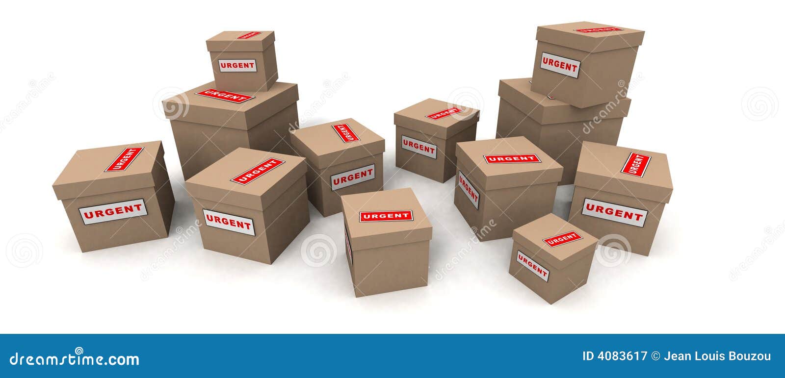 Urgent packages stock illustration. Illustration of cardboard - 4083617