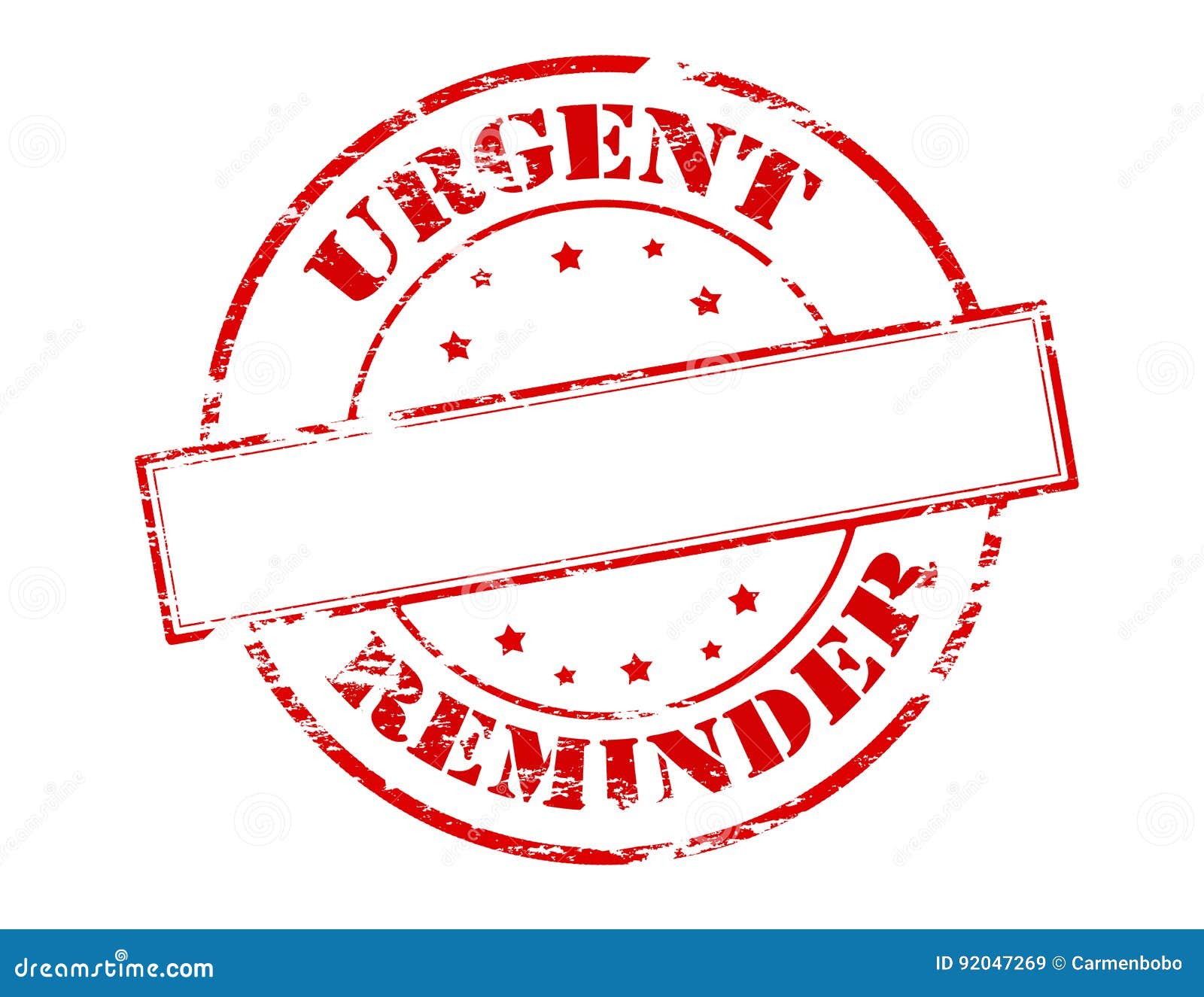 Urgent reminder stock illustration. Illustration of stars - 92047269