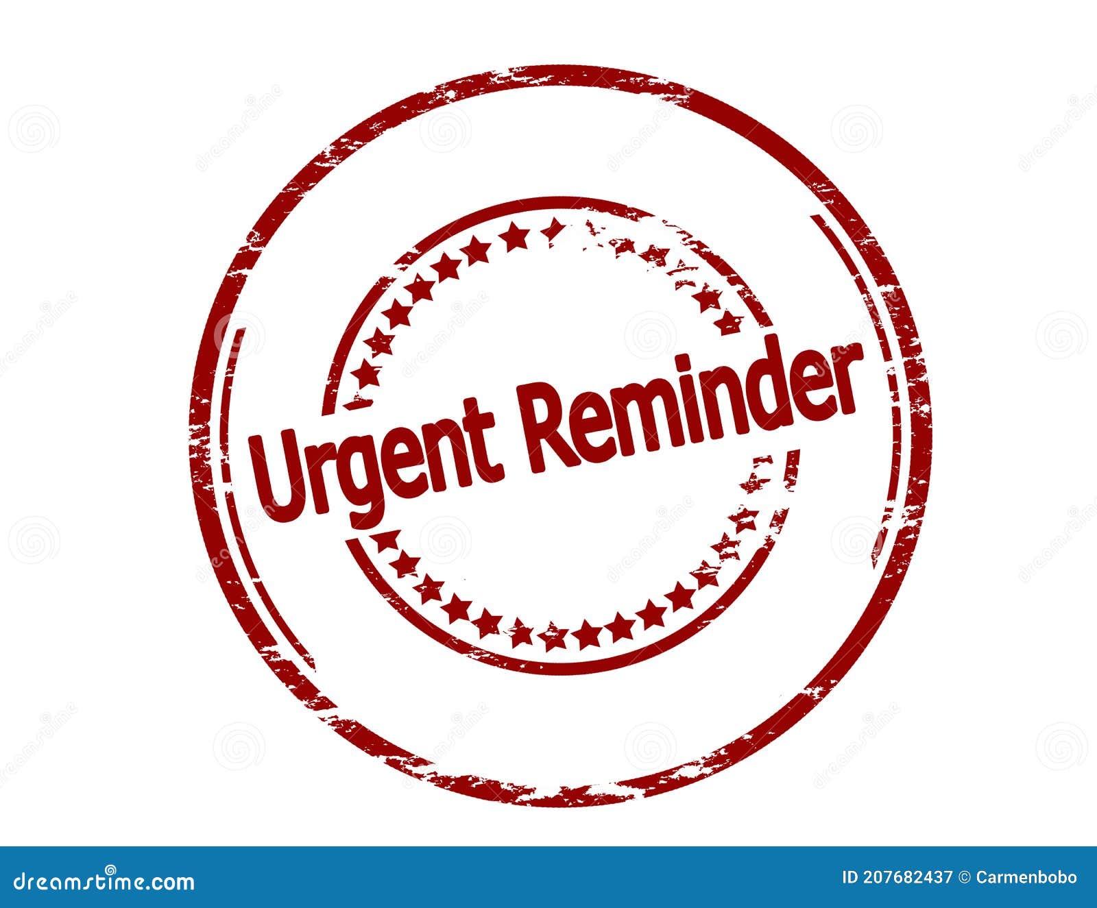 Stamp with Text Urgent Reminder Stock Vector - Illustration of early ...