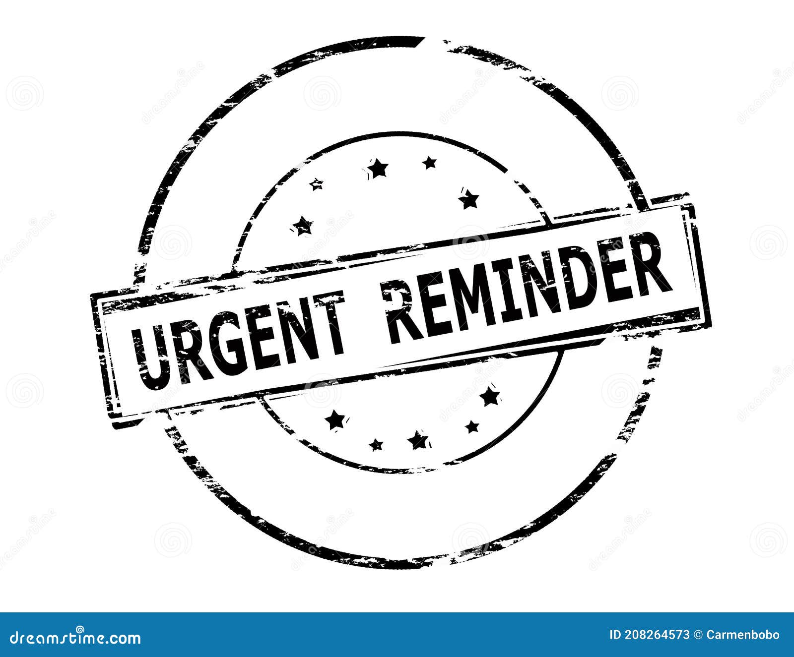 Stamp with Text Urgent Reminder Stock Illustration - Illustration of ...