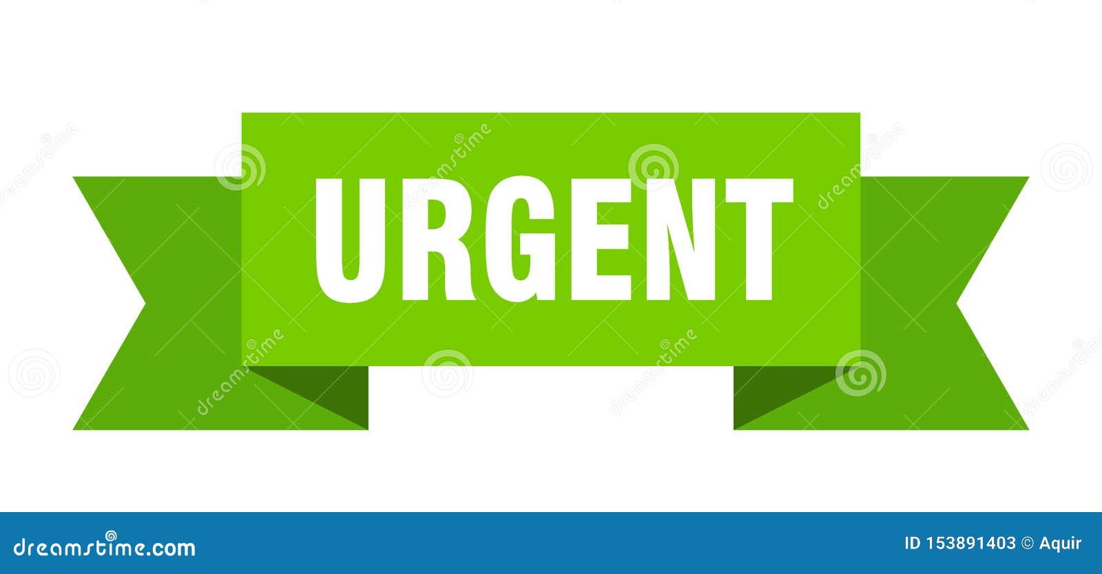 Urgent ribbon. stock vector. Illustration of green, insignia - 153891403