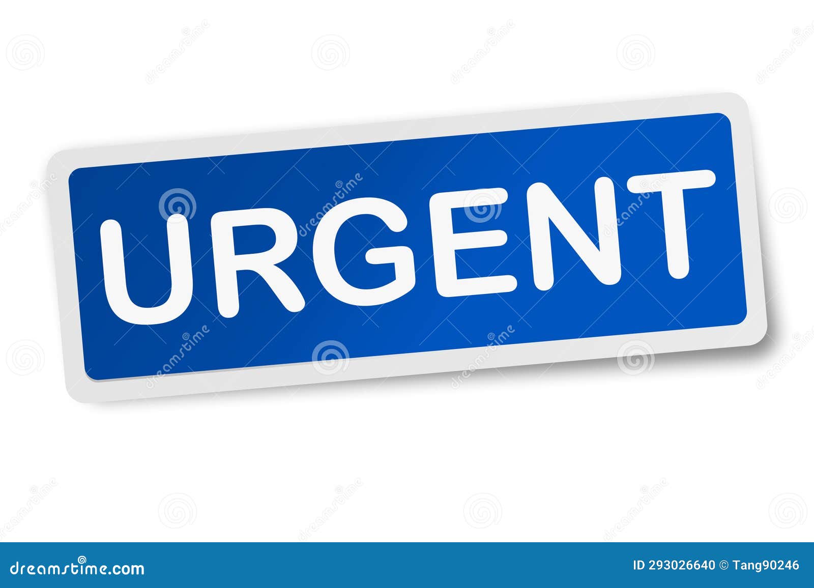 Urgent Square Sticker Isolated on White Stock Illustration ...