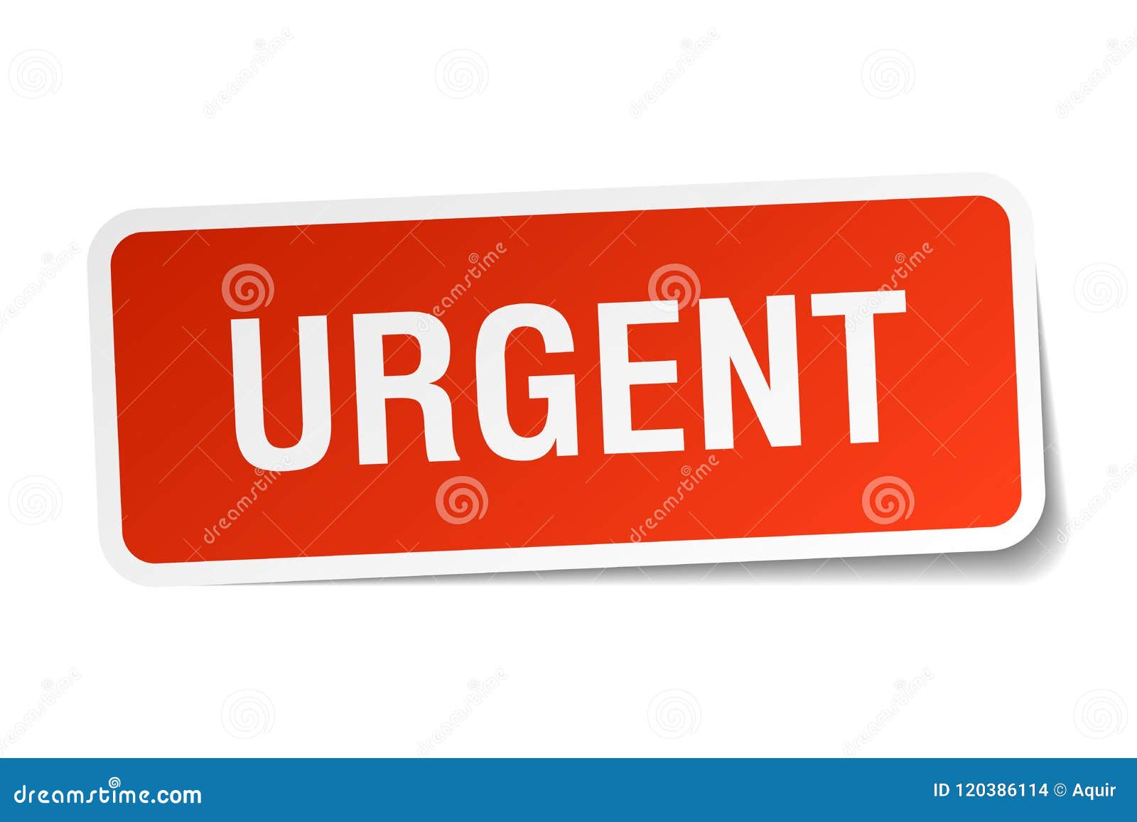 Urgent sticker stock vector. Illustration of sign, label - 120386114