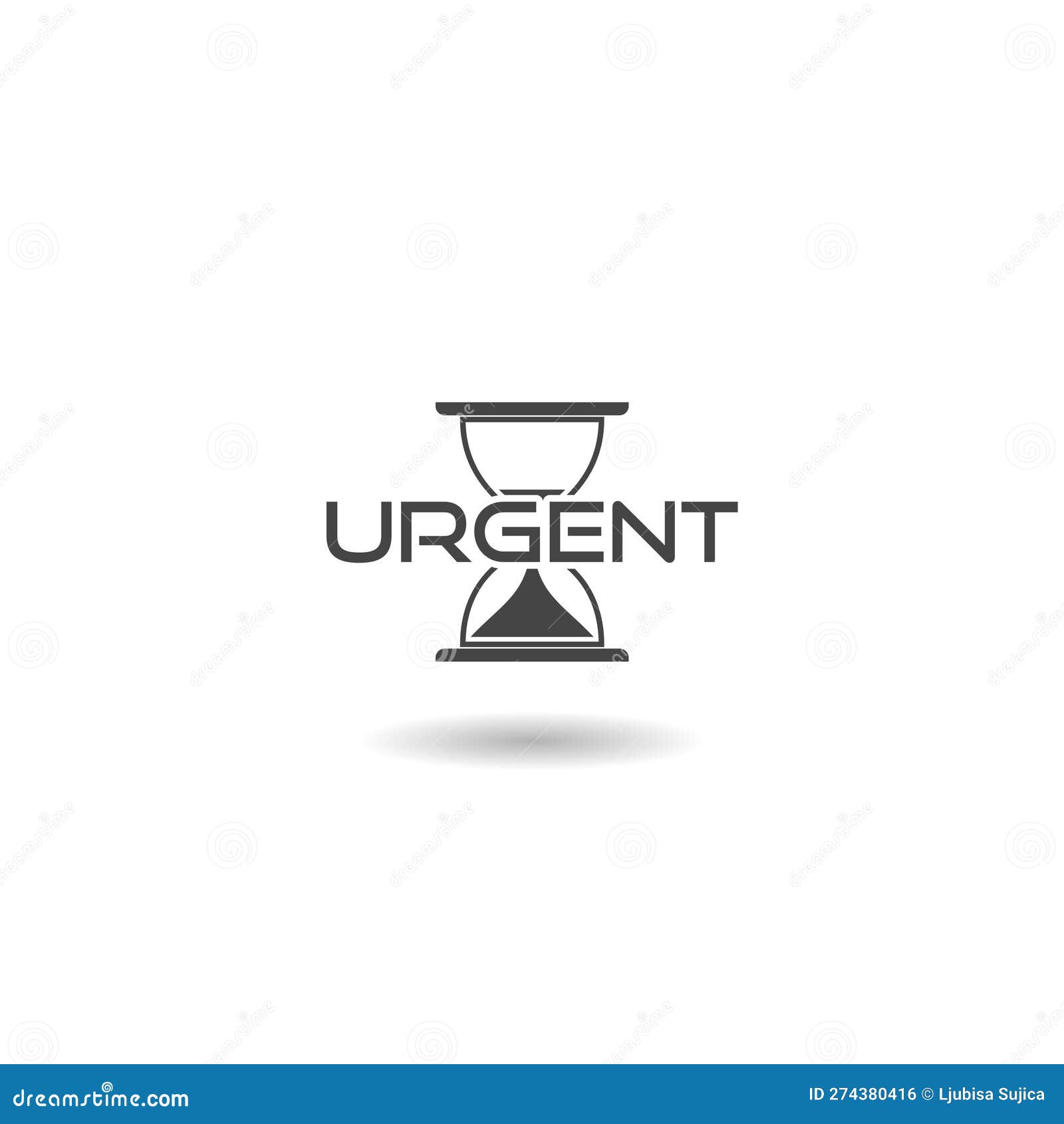 Urgent Text Icon with Shadow Stock Vector - Illustration of grunge ...