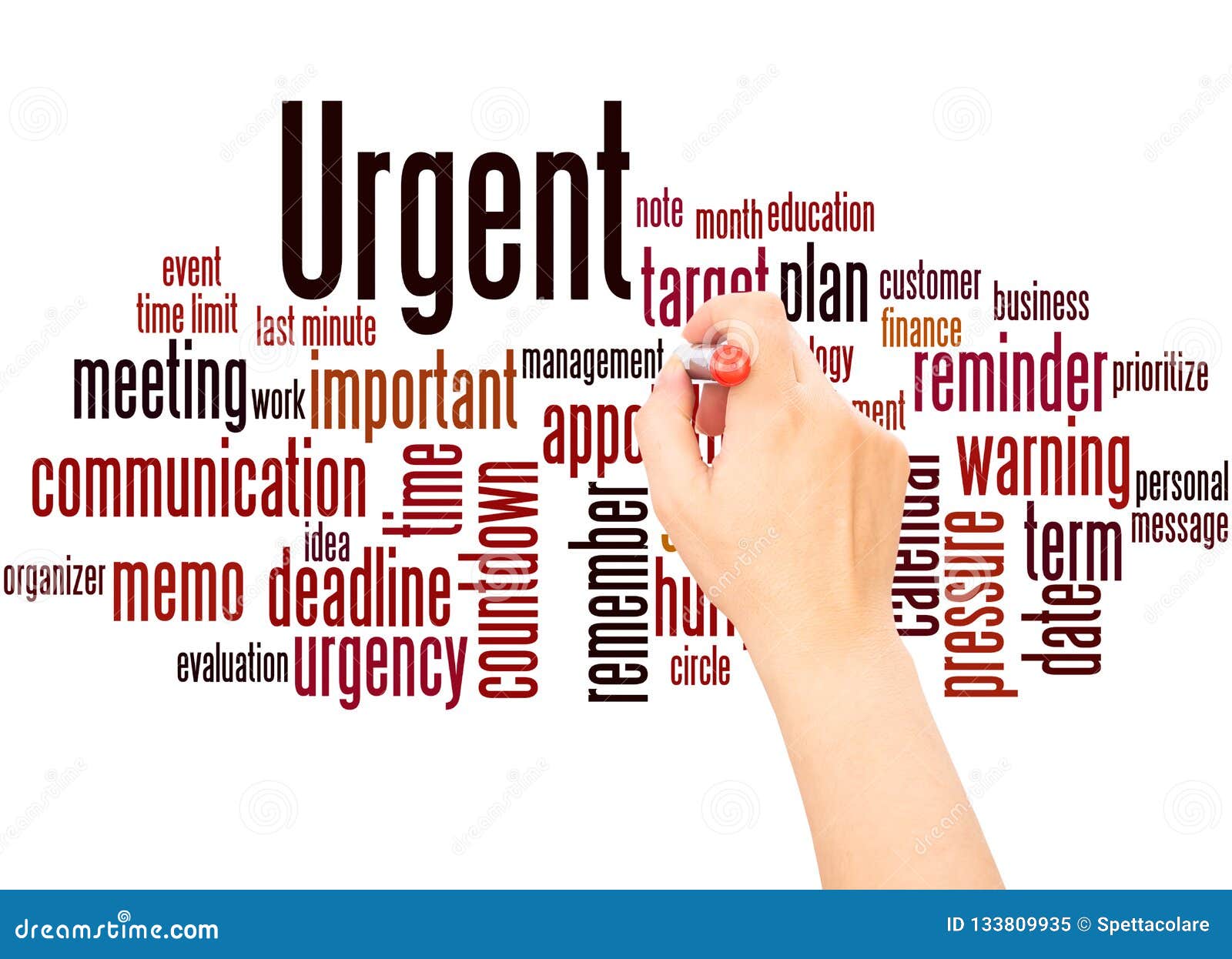 Urgent Word Cloud Hand Writing Concept Stock Image - Image of customer ...