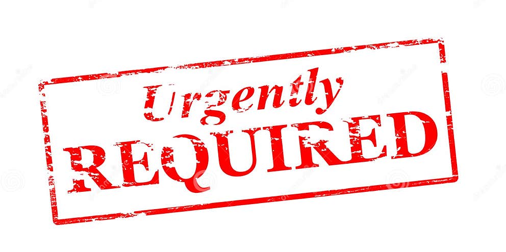 Urgently required stock illustration. Illustration of grungy - 92047349