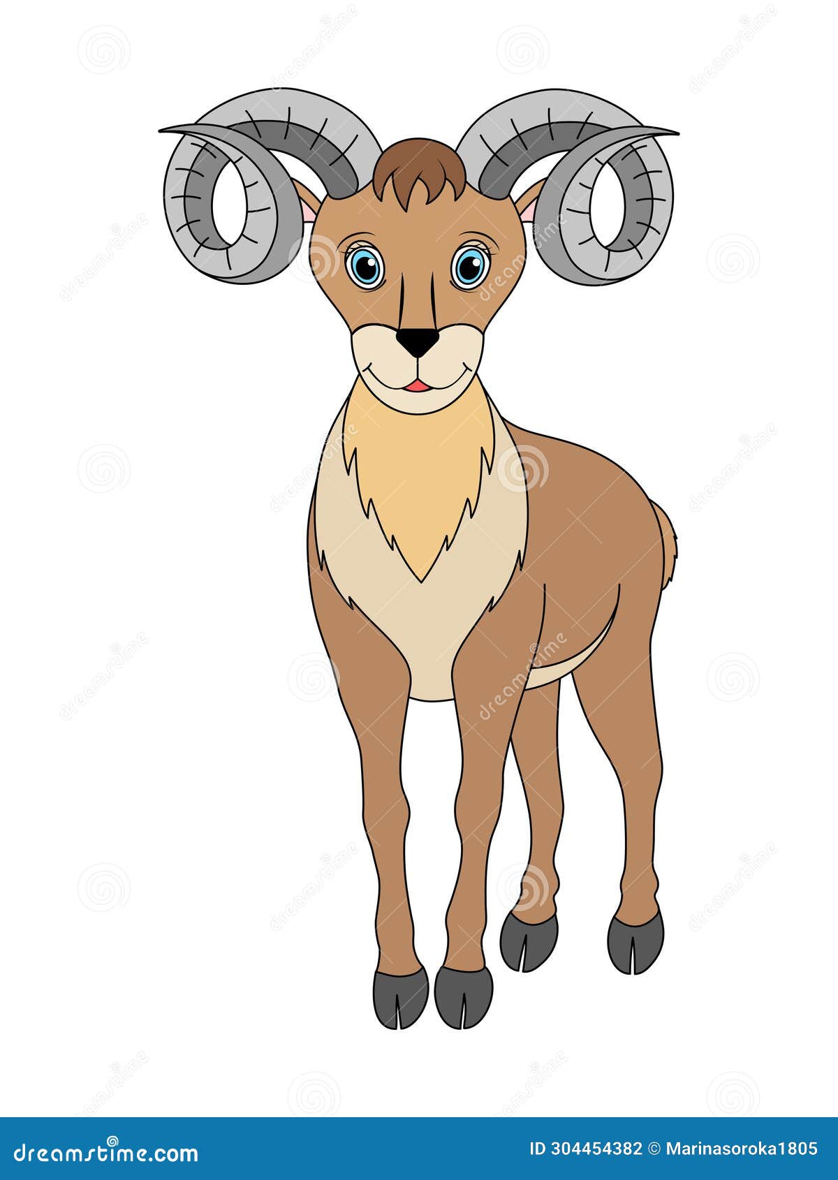 Urial Vector Illustration Black Silhouette | CartoonDealer.com #140372848