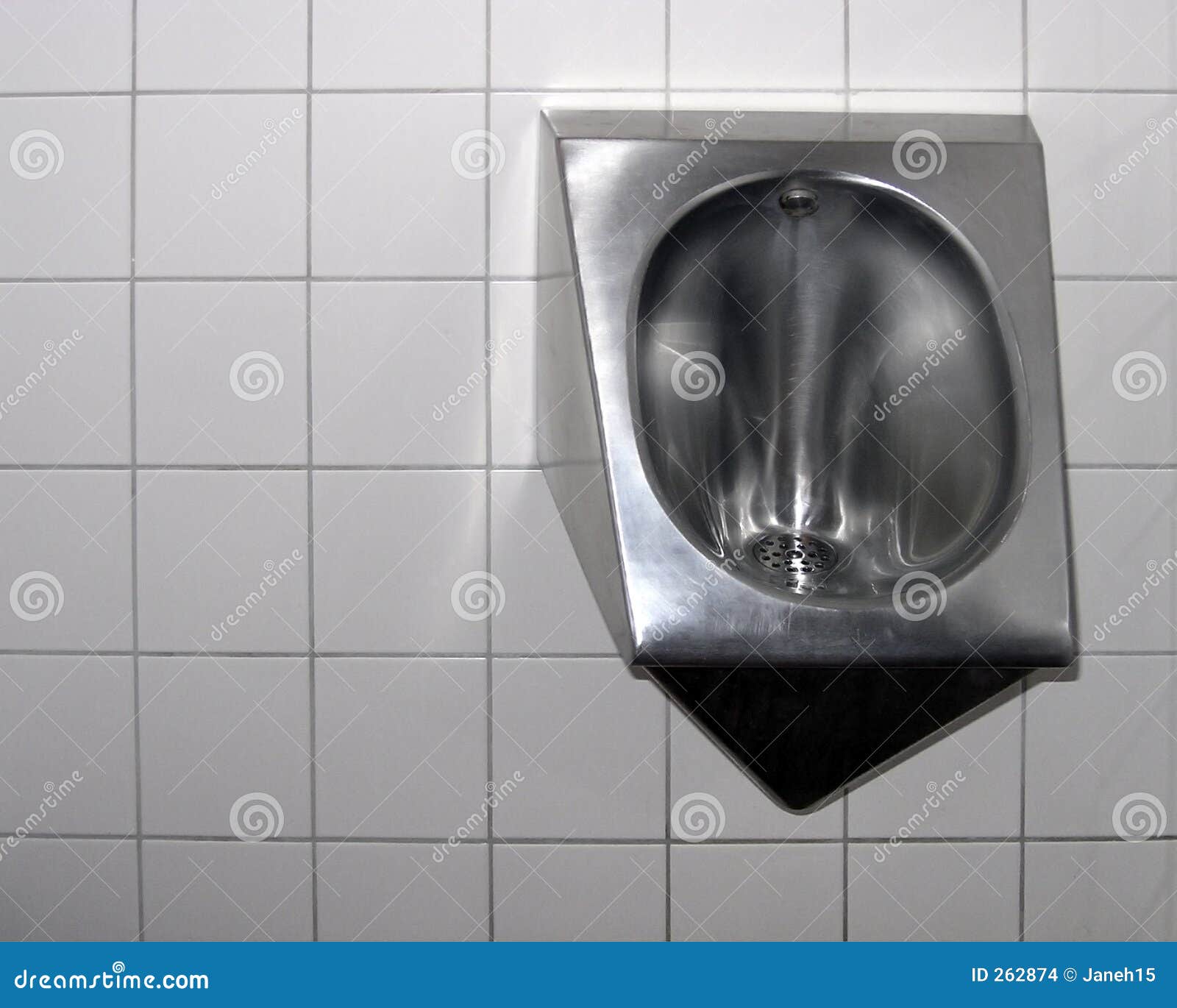 Urinal stock photo. Image of steel, bathroom, tiles, lavatory - 262874
