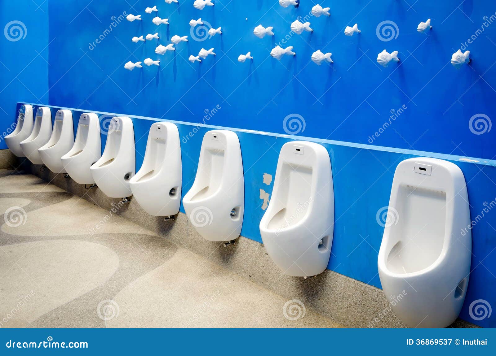 Urinal on blue wall stock image. Image of hygiene, restroom - 36869537