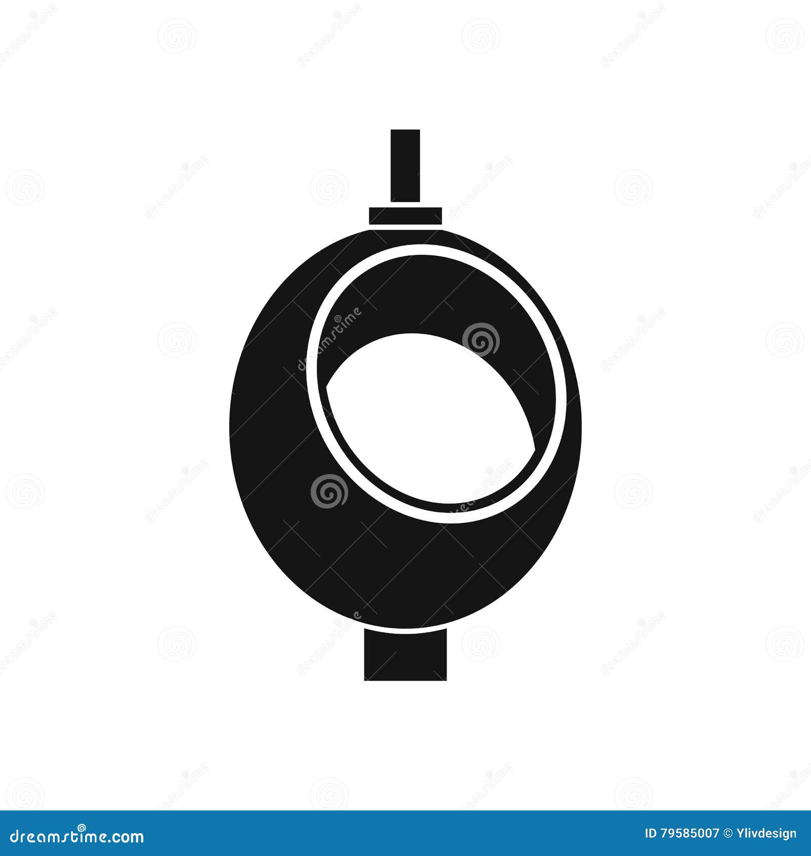 Urinal Or Chamber Pot For Men Icons Set Vector Illustration ...