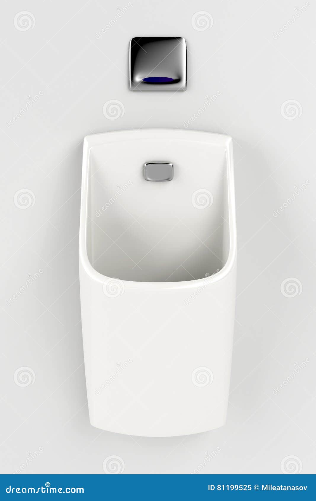 Urinal on gray wall stock illustration. Illustration of front - 81199525