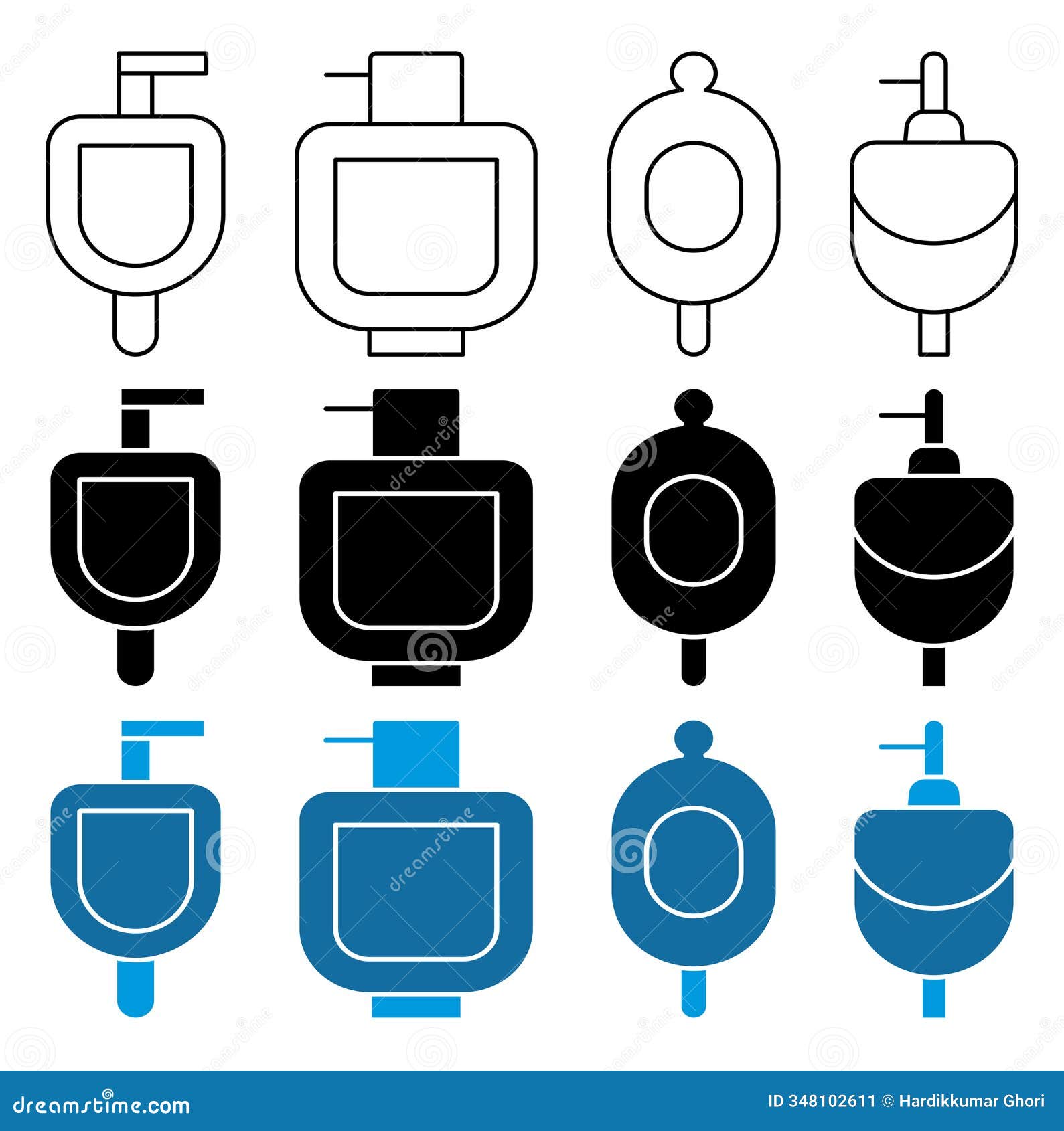 Urinal Icon Outline Vector. Water Pipe Stock Image | CartoonDealer.com ...