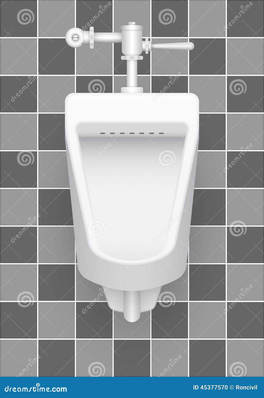 Urinal stock vector. Illustration of modern, room, steel - 45377570