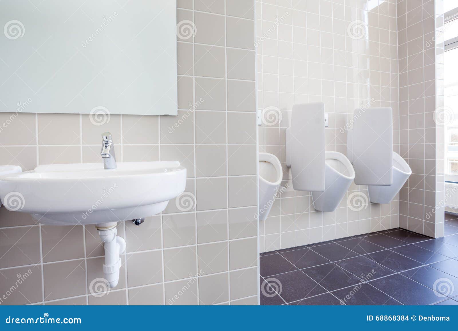 Urinal and sink stock photo. Image of bathroom, floor - 68868384